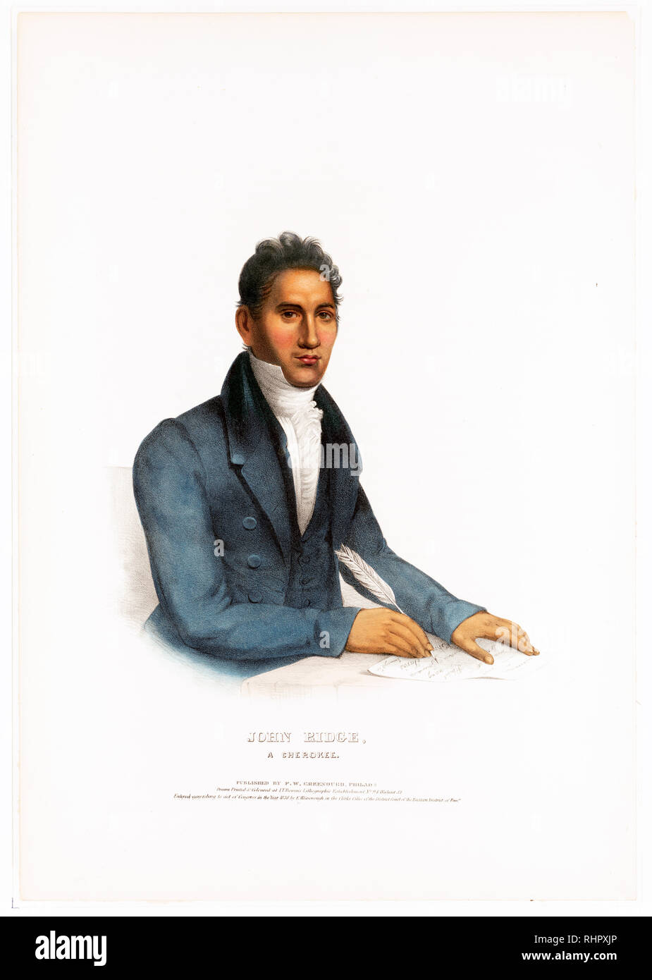 1830s john ridge indian chief hi-res stock photography and images - Alamy