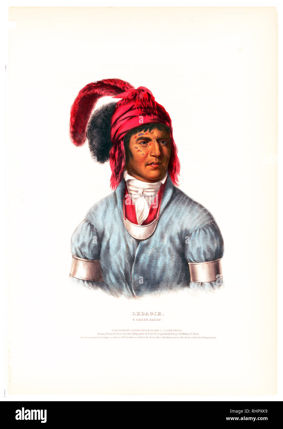 Ledagie (Chief Ladiga), half-length portrait, facing right, wearing a ...