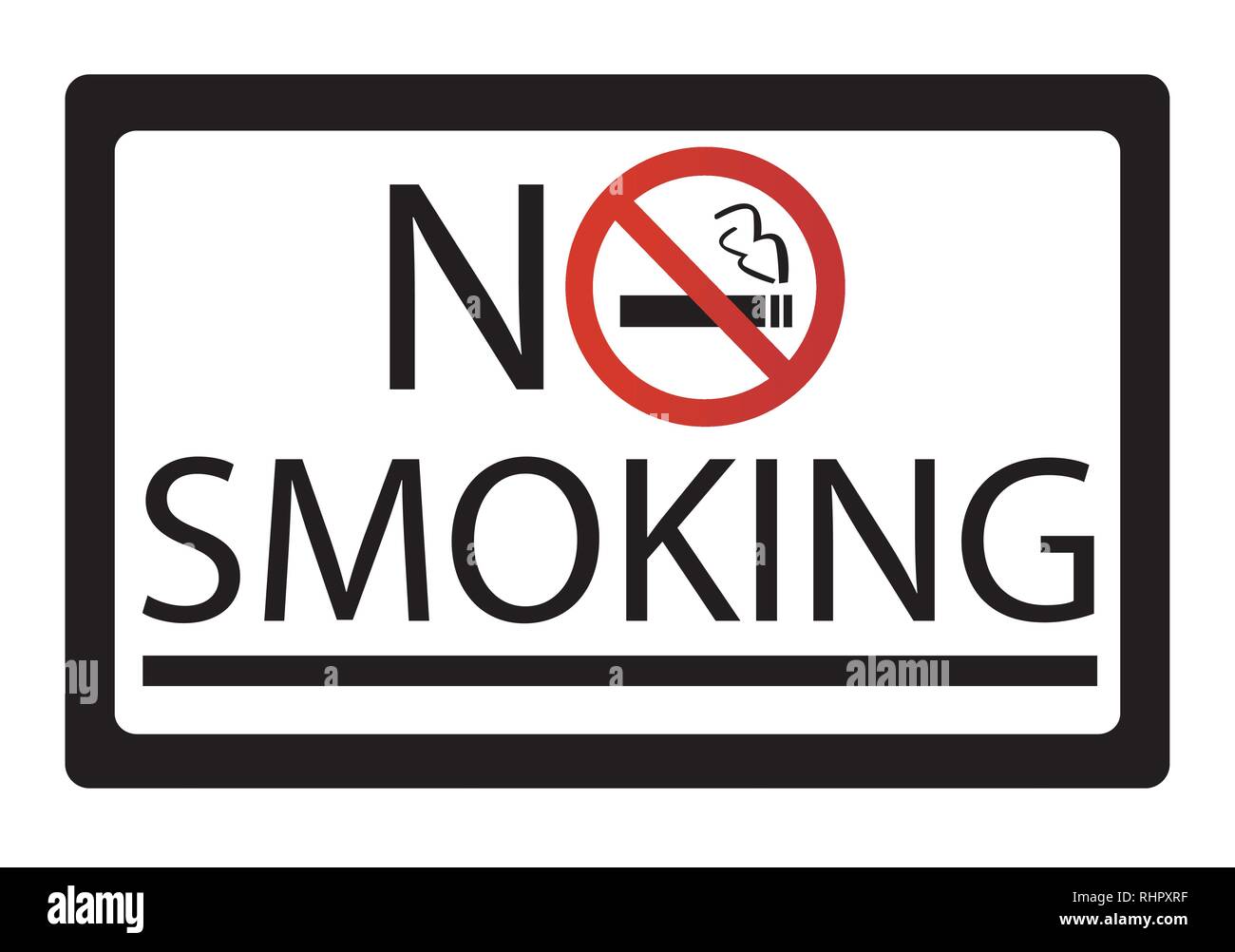 No smoking sign vector Stock Vector Image & Art - Alamy
