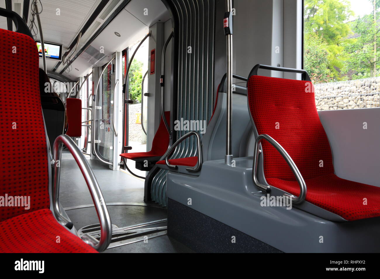 Inside tram hi-res stock photography and images - Alamy