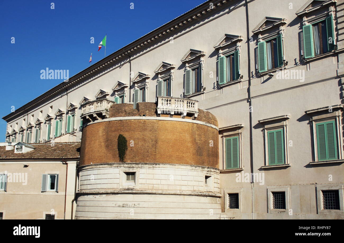 Palazzo del Quirinale, seat of the president of the Italian republic ...