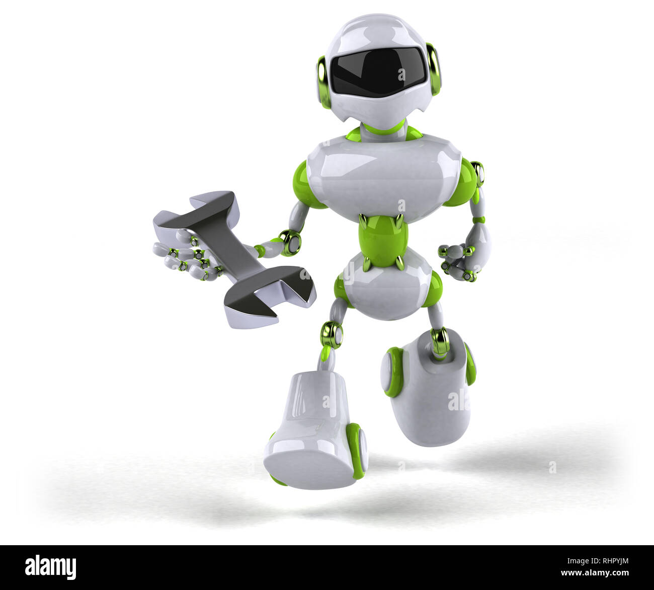 Green robot - 3D Illustration Stock Photo - Alamy