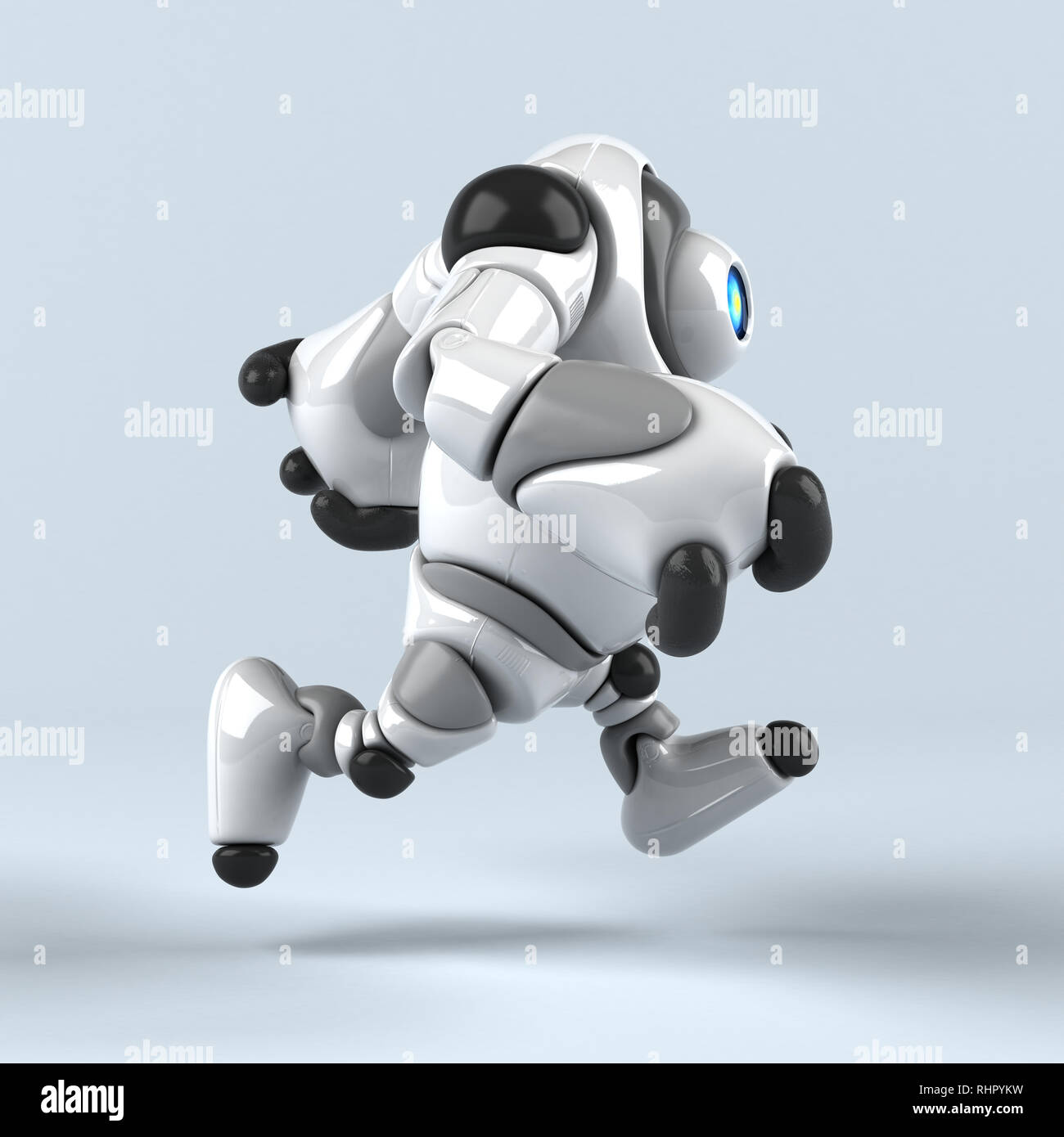 Big robot - 3D Illustration Stock Photo - Alamy