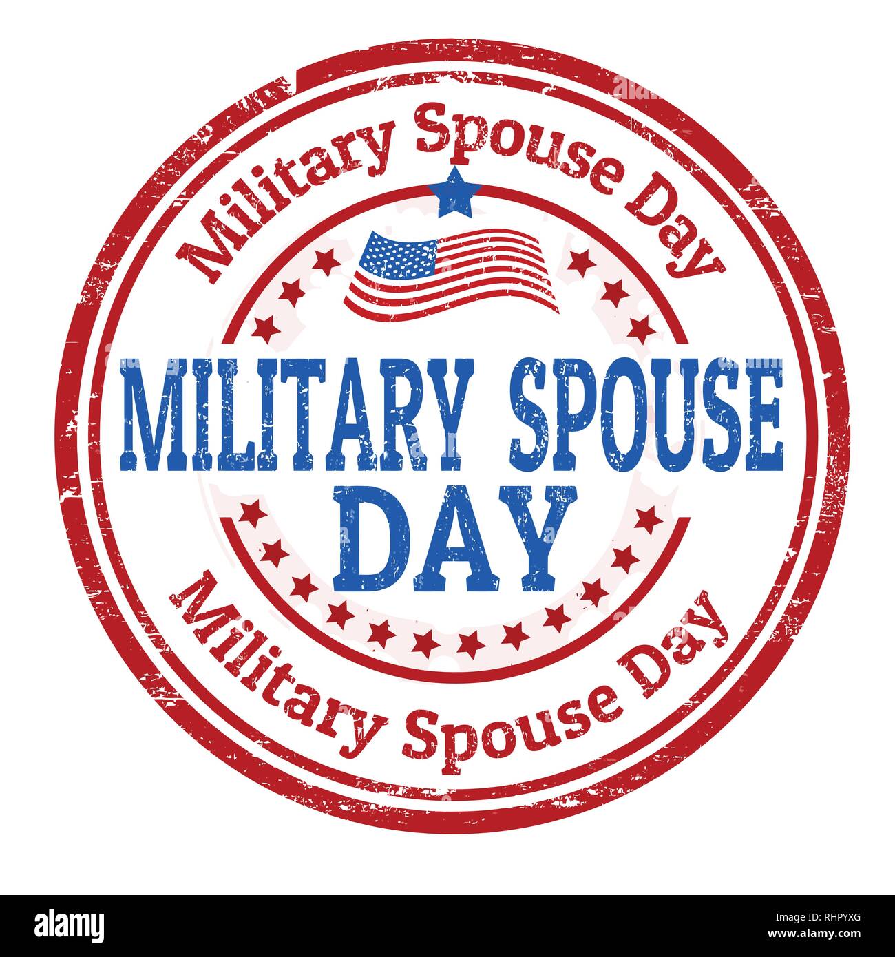 Military spouse day sign or stamp on white background, vector ...