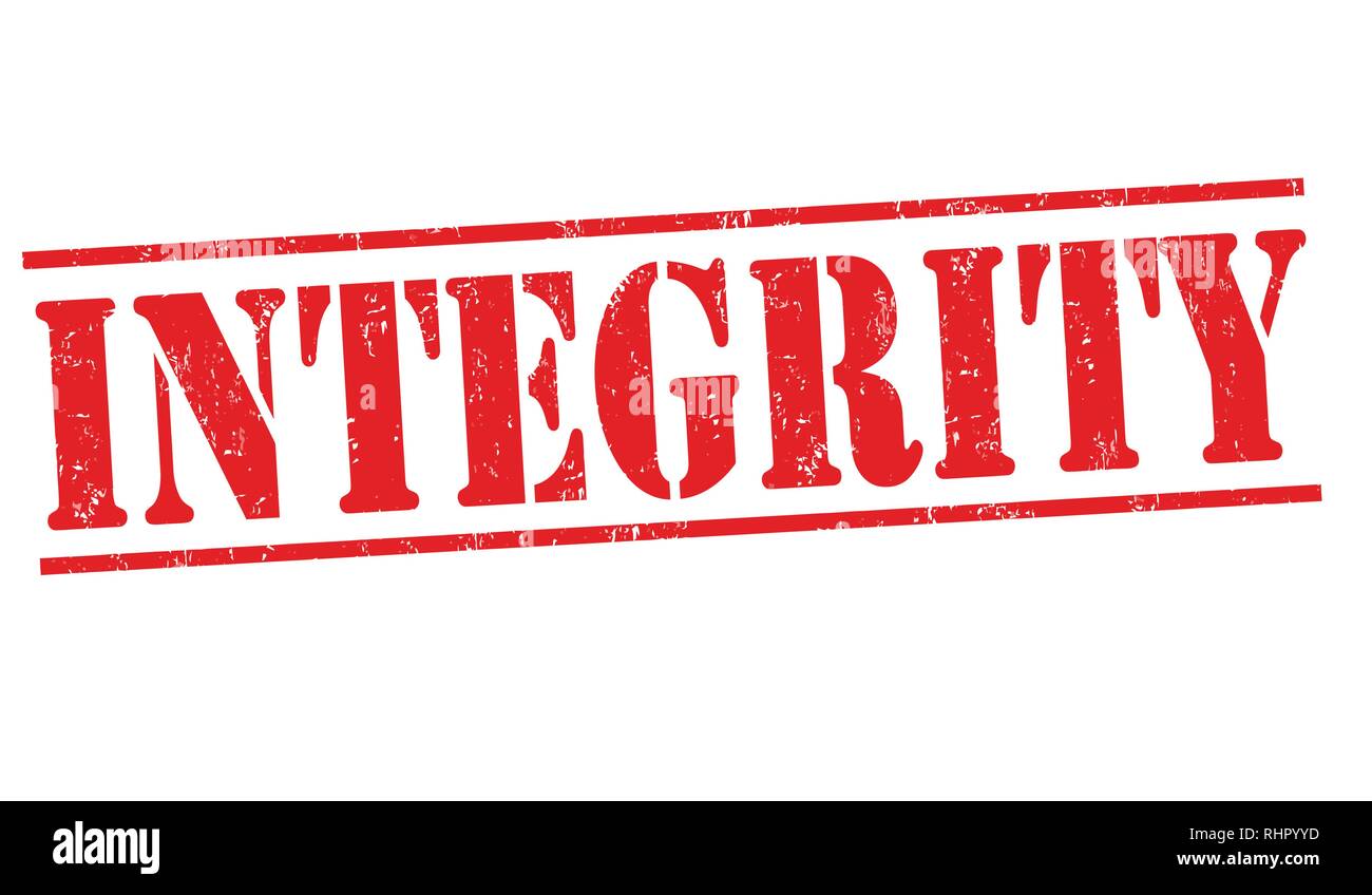 Integrity sign or stamp on white background, vector illustration Stock ...