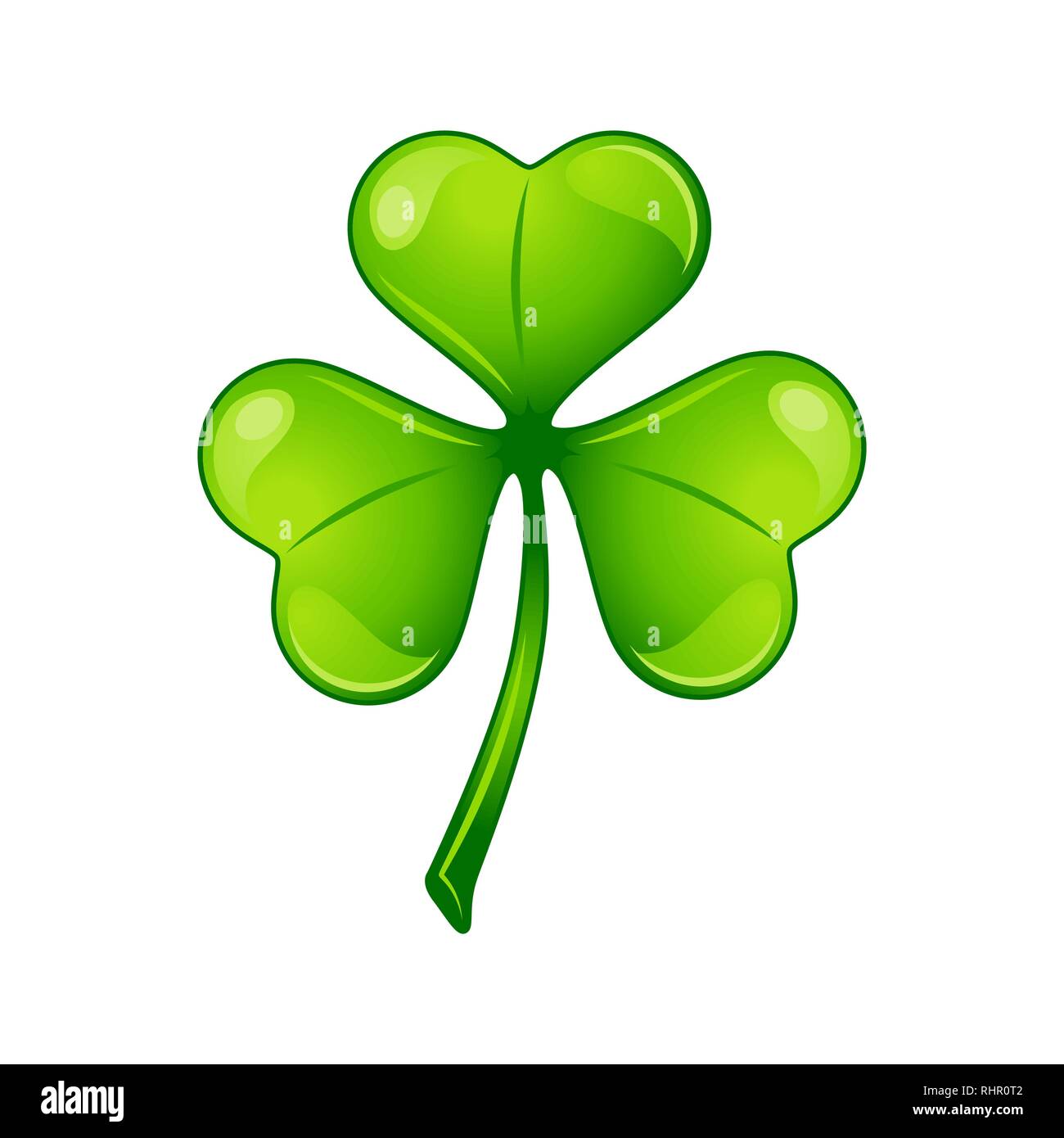 Saint Patricks Day illustration. Irish three leaf clover Stock Vector ...