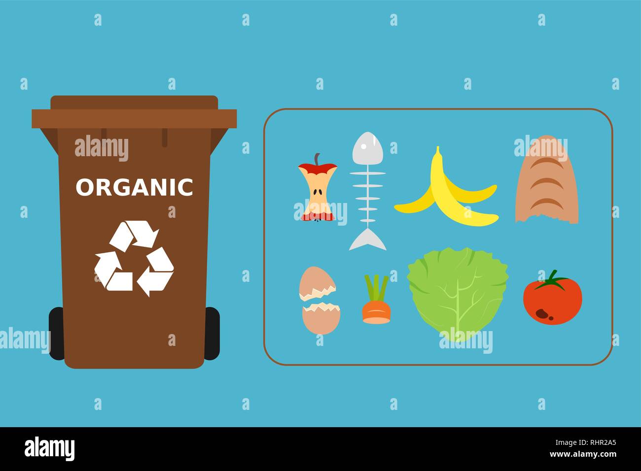 Egg shell compost Stock Vector Images - Alamy