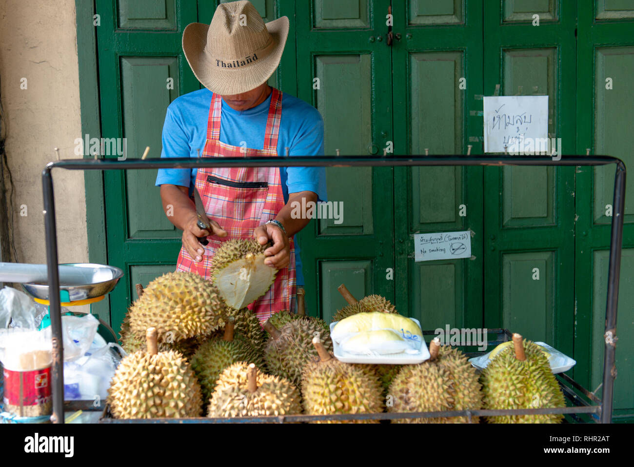 Durian market hi-res stock photography and images - Alamy
