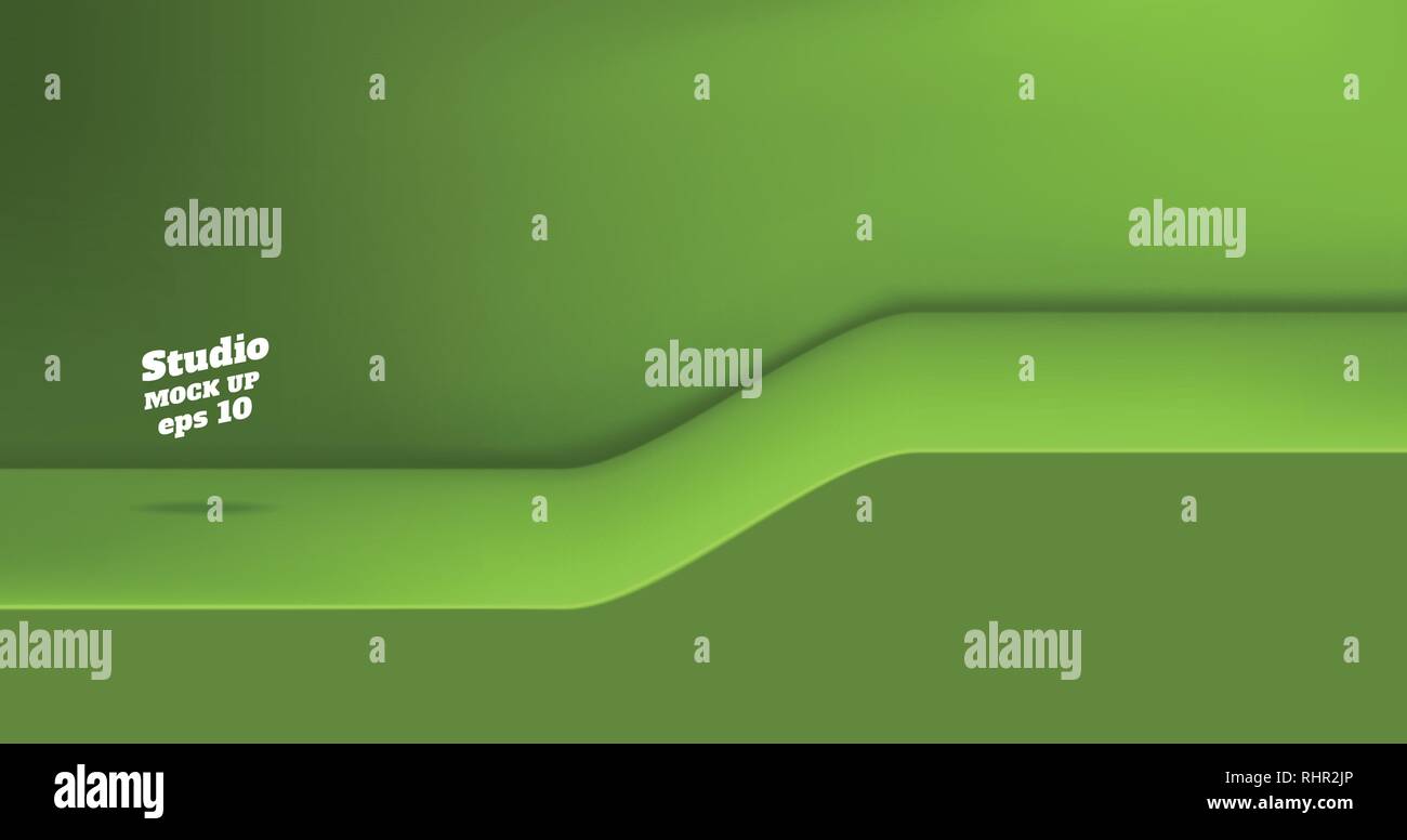 Green studio room gradient Stock Vector Images - Alamy