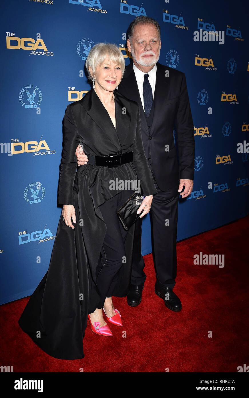 HOLLYWOOD, CA - FEBRUARY 02: Helen Mirren (L) and Taylor Hackford ...