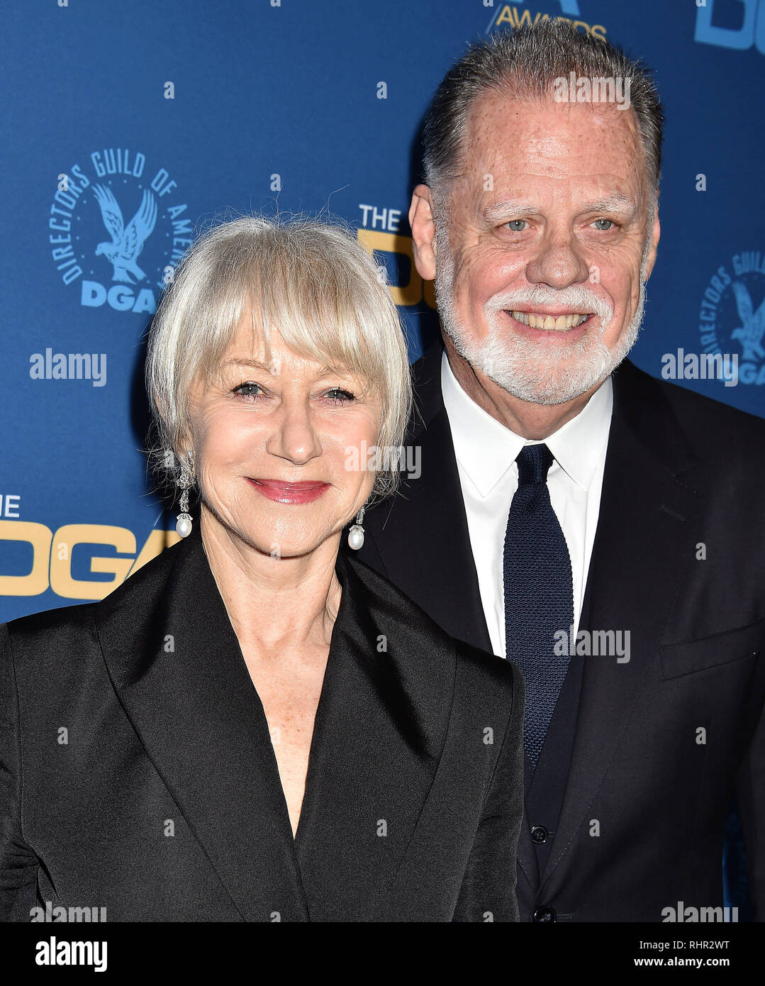 HOLLYWOOD, CA - FEBRUARY 02: Helen Mirren (L) and Taylor Hackford ...