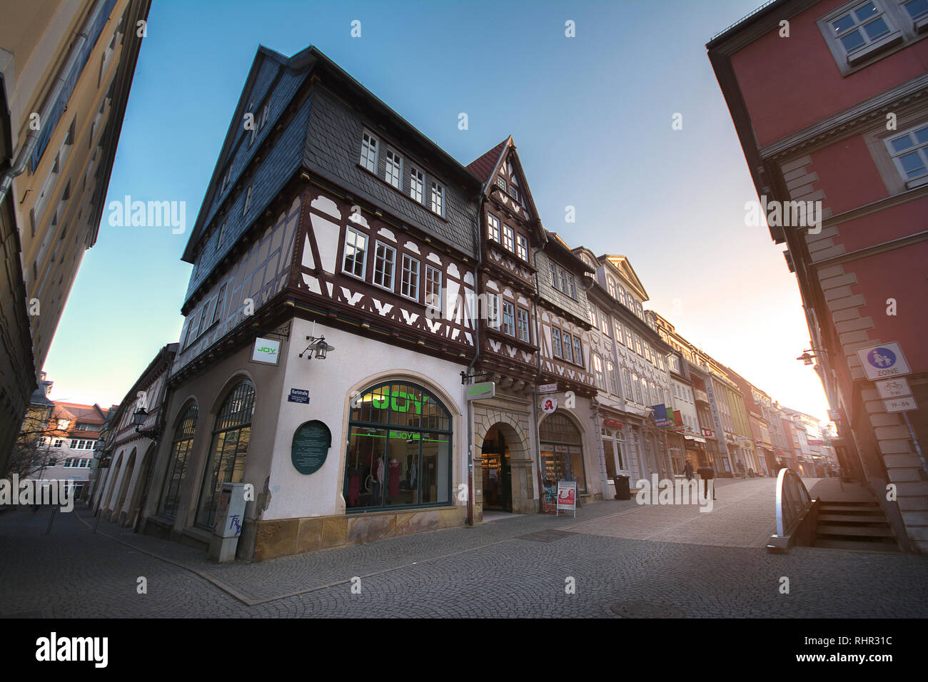 Eisenach, Thuringia, Germany - Street scenery Karlstrasse in the city ...