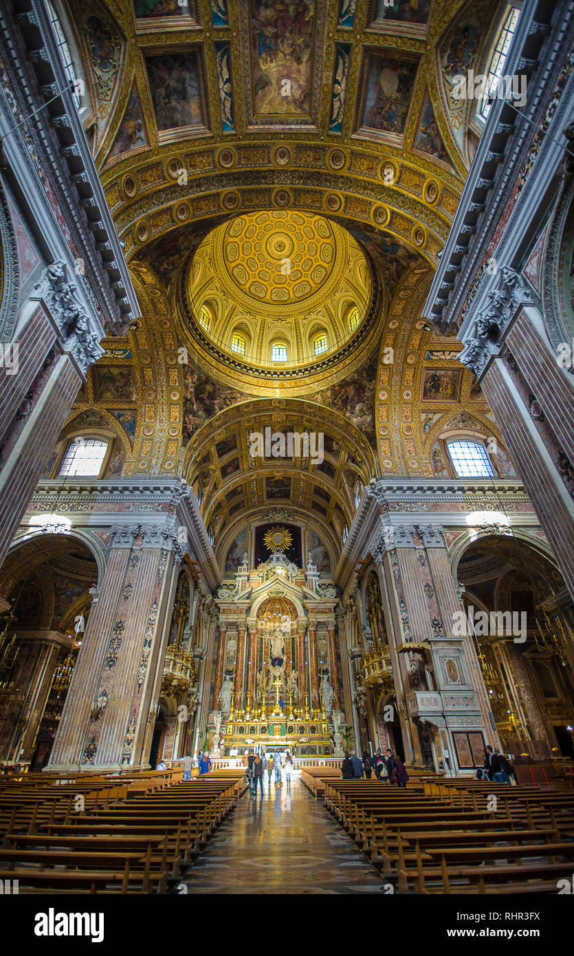 Church of the gesu dome hi-res stock photography and images - Alamy