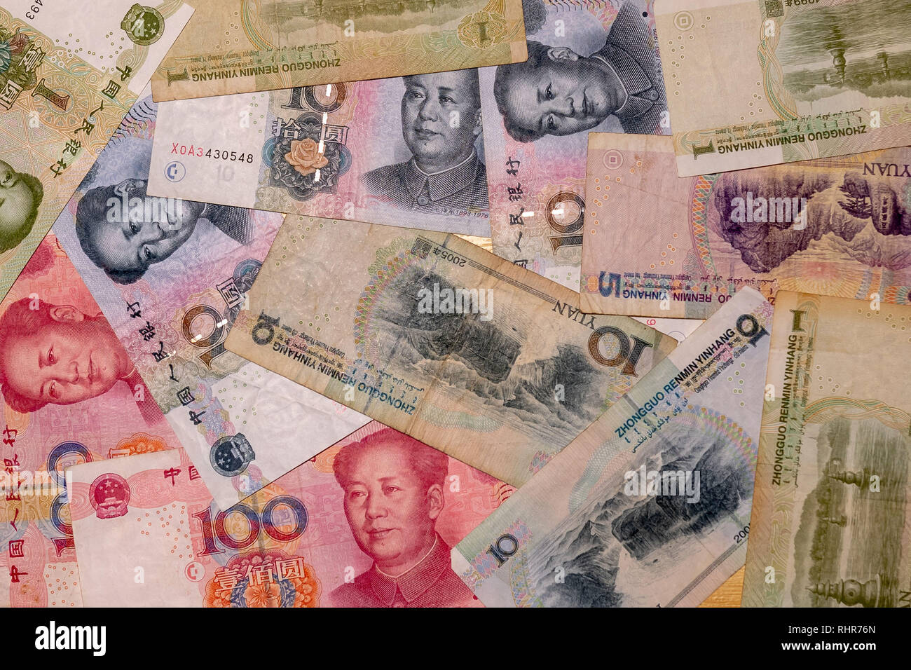 Yuan notes closeup. Chinese money is background - Image Stock Photo - Alamy