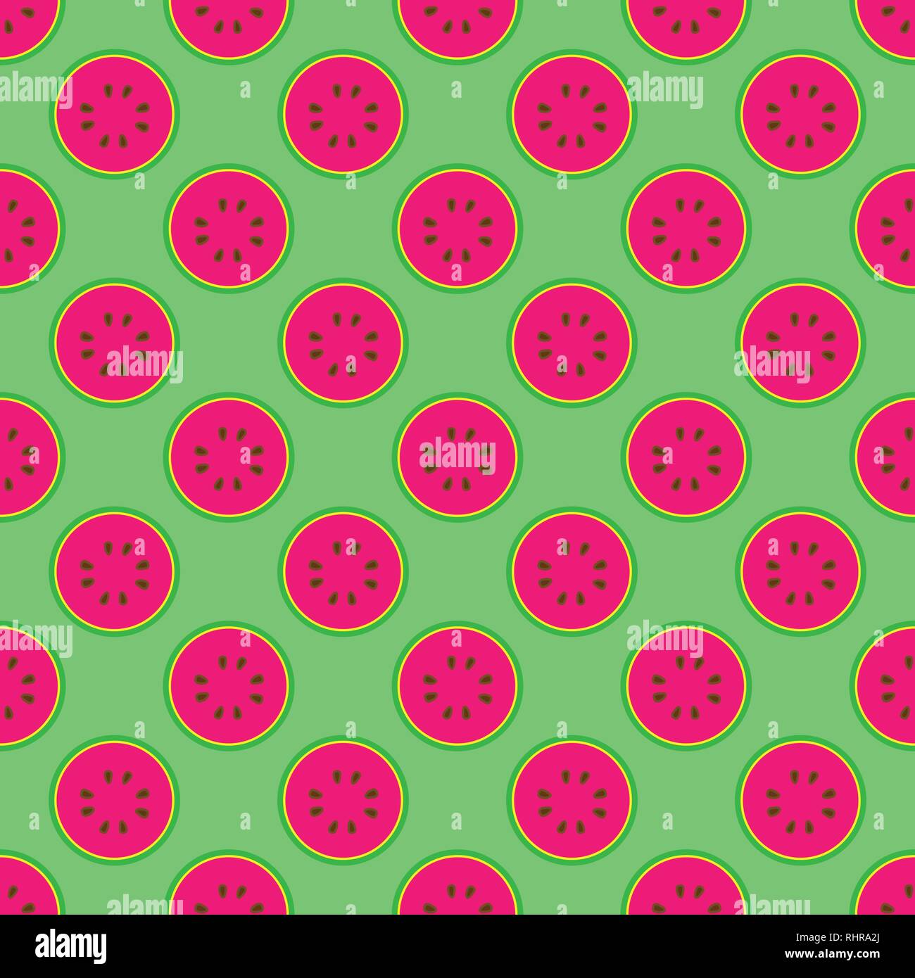Watermelon seamless pattern on the neon green background Stock Vector ...