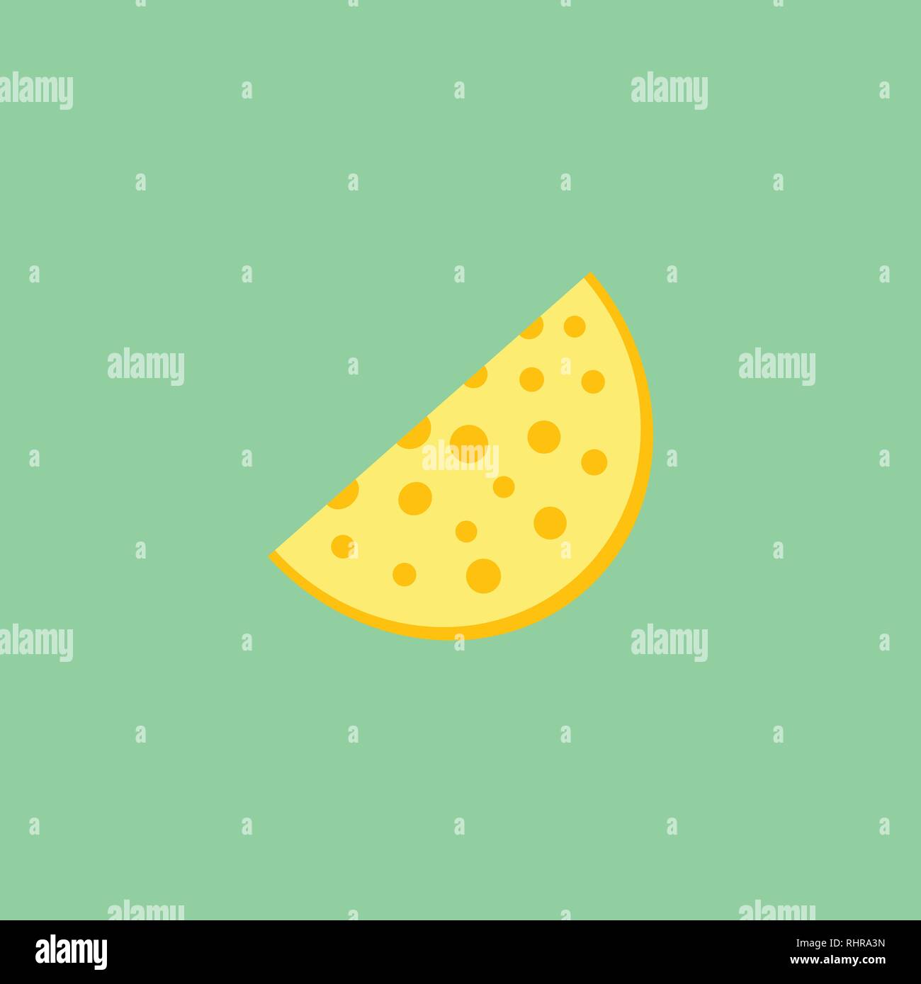 Cheese slice on the neon green background Stock Vector Image & Art - Alamy