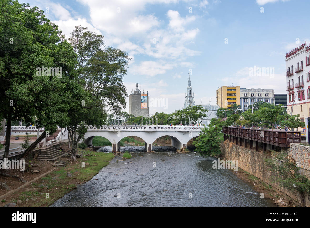 CALI, COLOMBIA - JUNE 11: View of downtown Cali, Colombia with the Cali ...