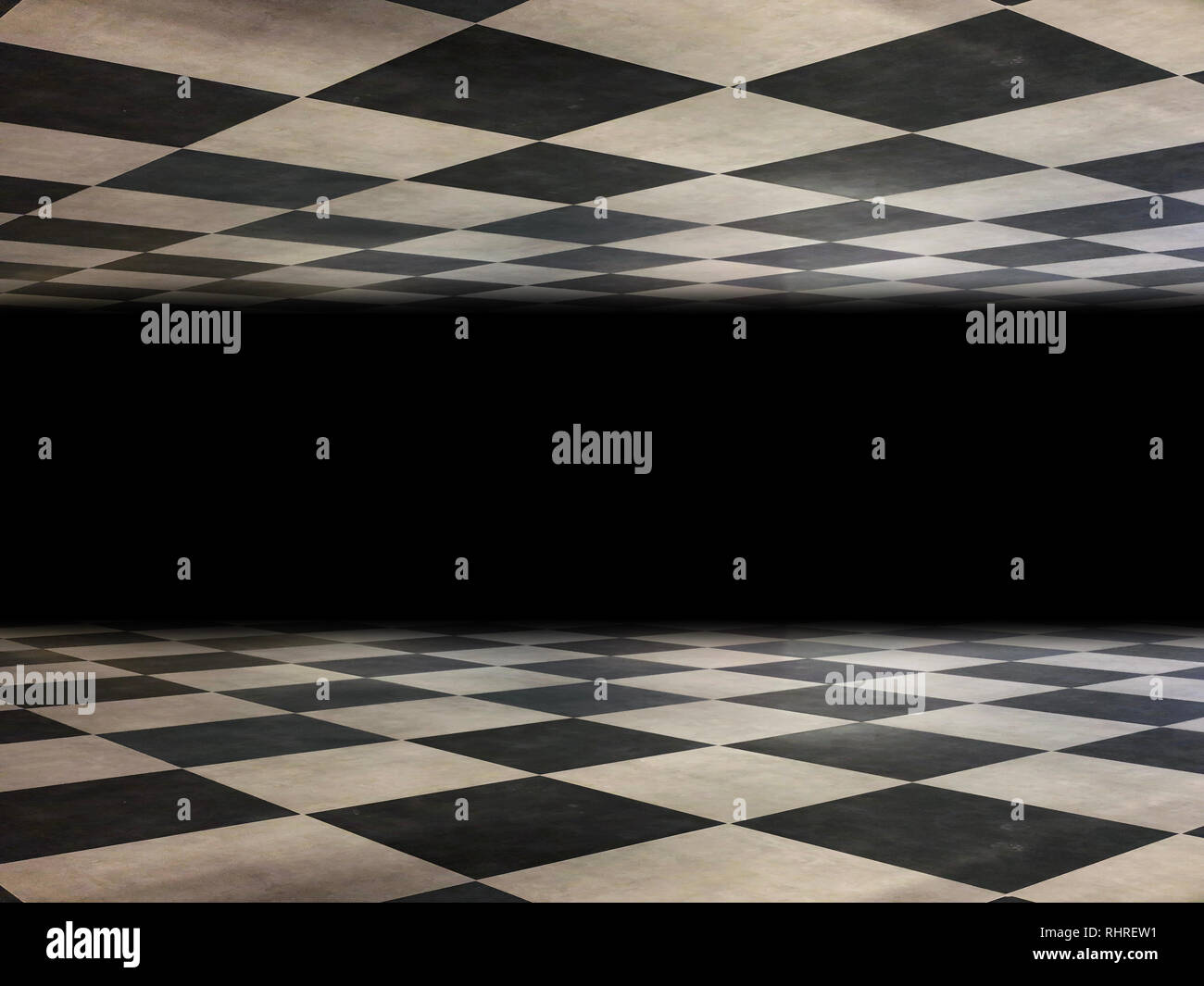 Checkered infinite room background texture Stock Photo - Alamy