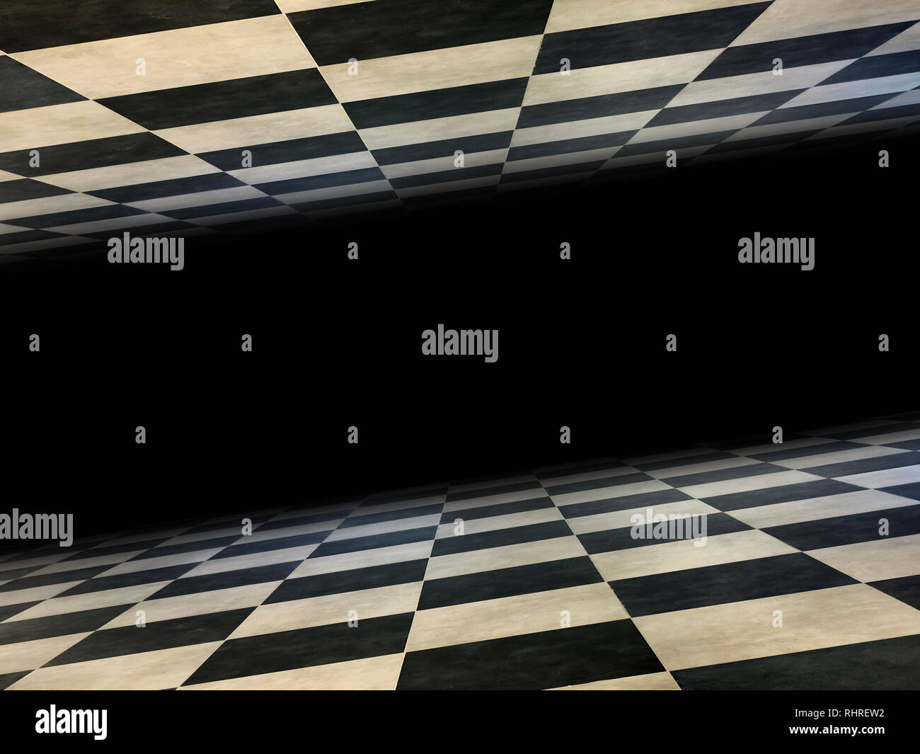 Checkered infinite room background texture Stock Photo - Alamy