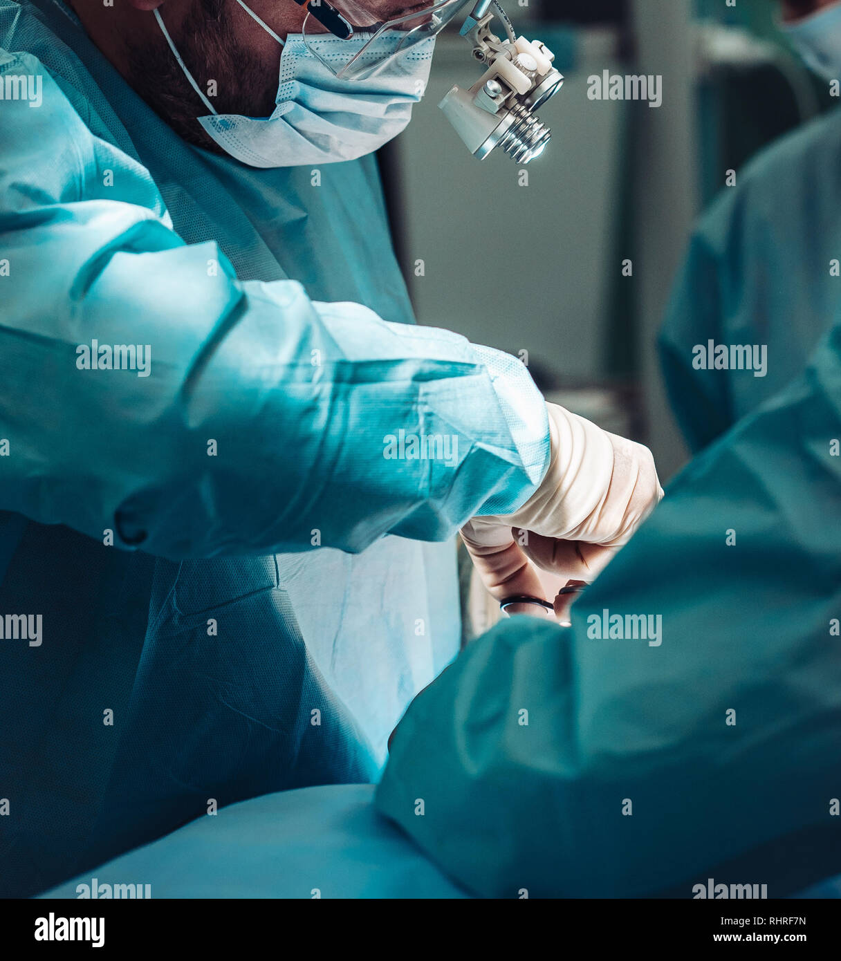 Cosmetic surgery on nose. The surgeon cuts the flesh Stock Photo - Alamy