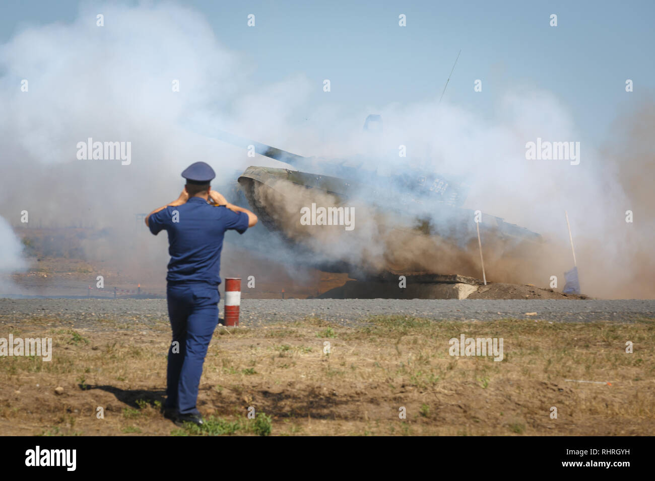 International military technical forum ARMY-2018. Military officer ...