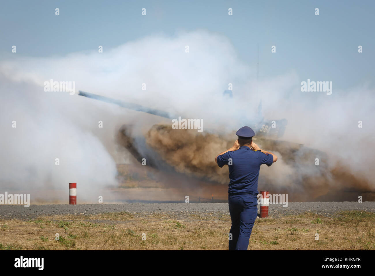 International military technical forum ARMY-2018. Military officer ...