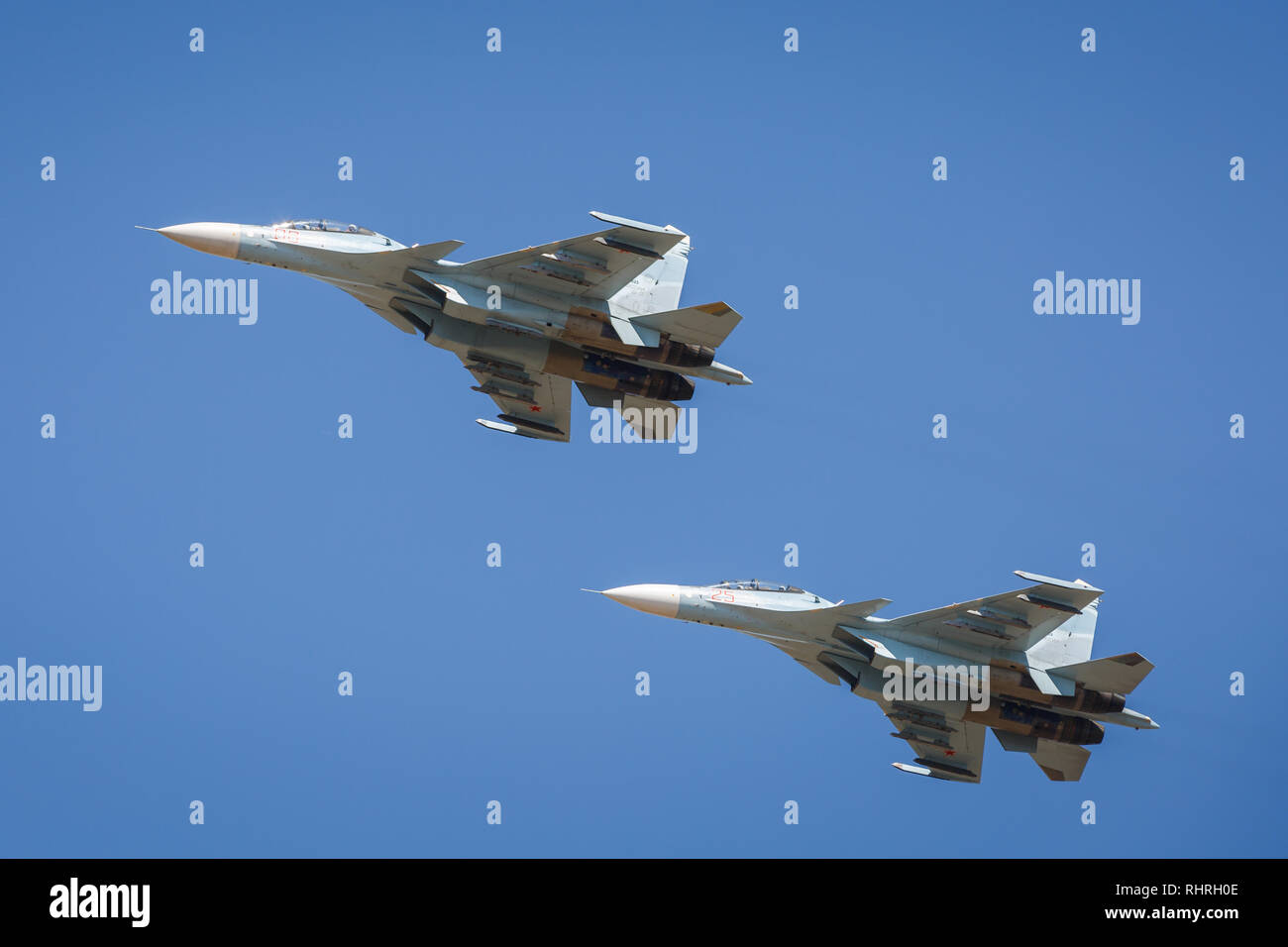 International military technical forum ARMY-2018. A pair of SU-34 ...