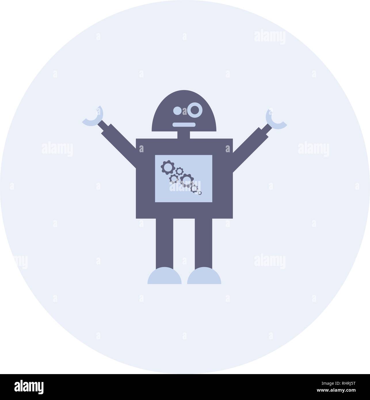 Hipster vintage robot. Retro robot. Vintage robot. Robot With Heart ...