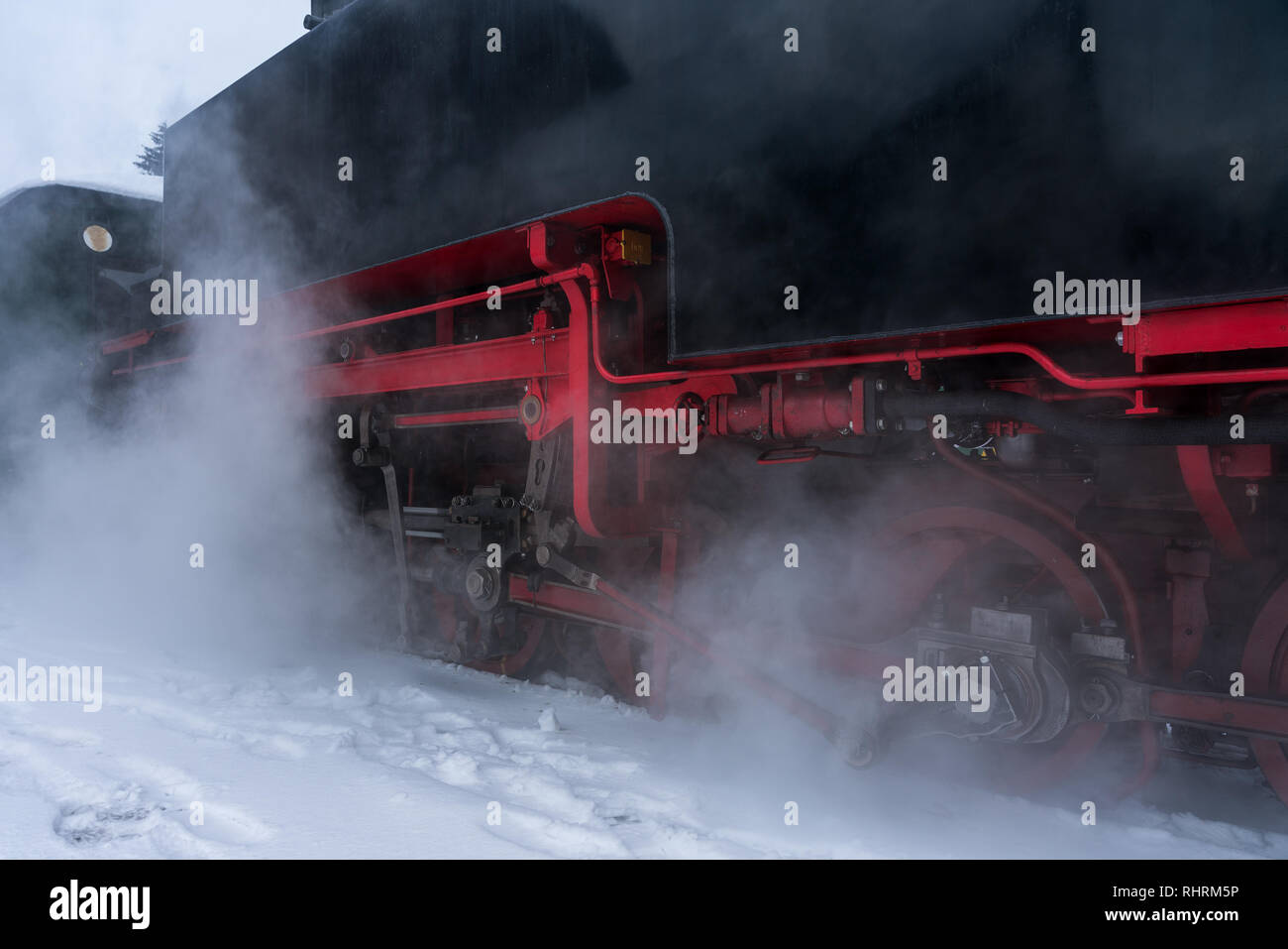 Steam locomotive in winter hi-res stock photography and images - Alamy