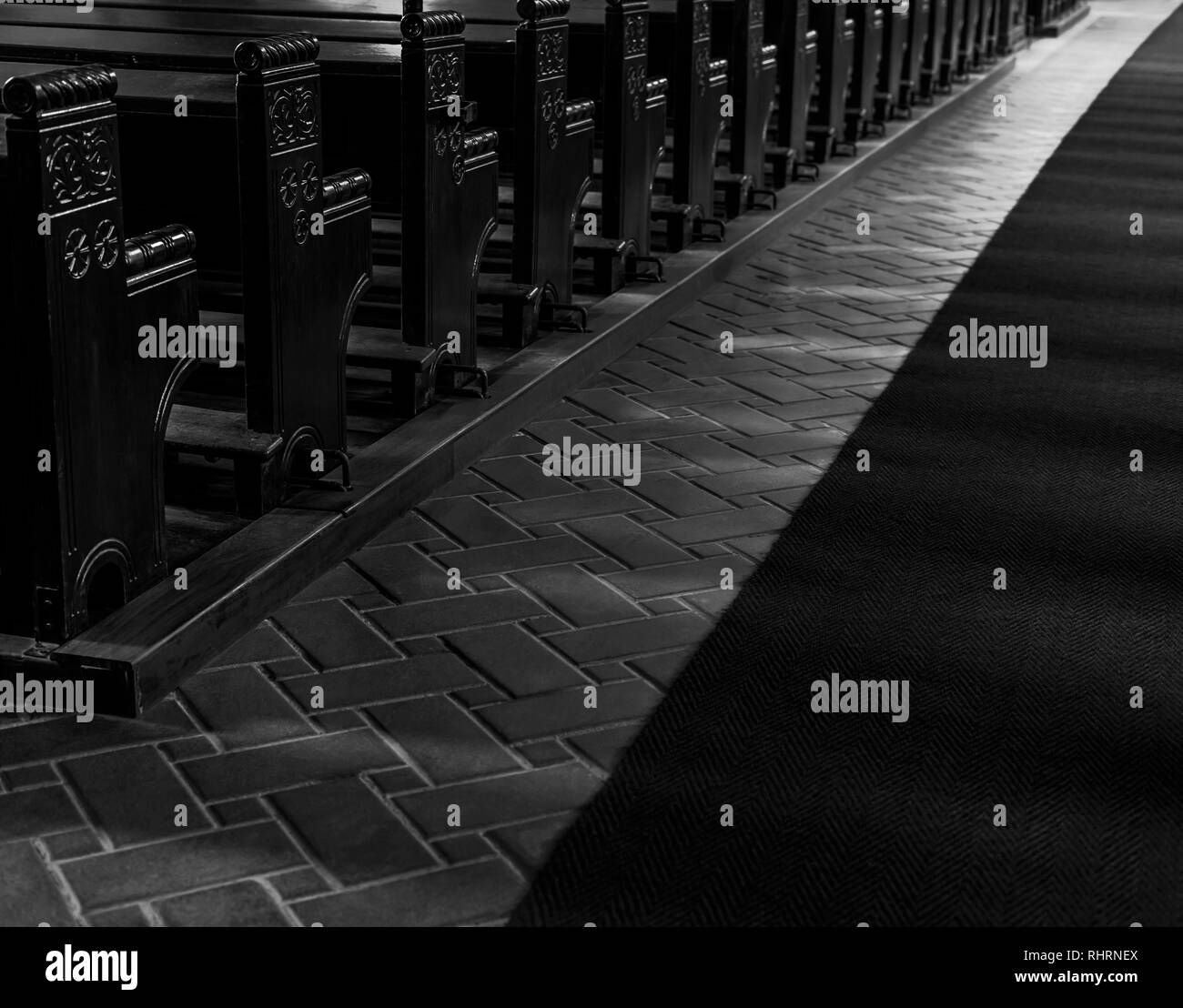 Empty floor in front Black and White Stock Photos & Images - Alamy