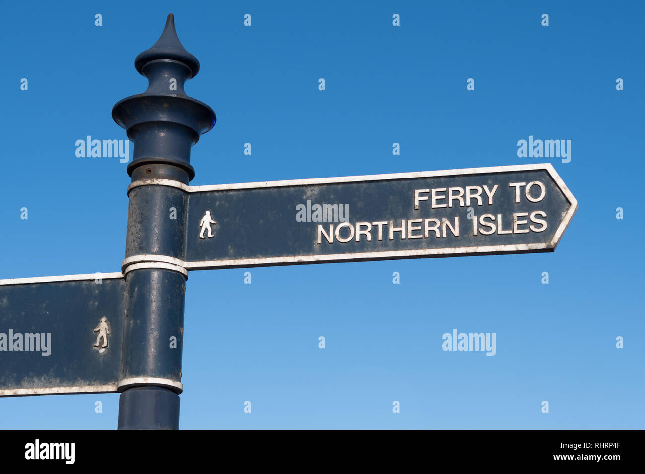 Ferry to northern isles sign hi-res stock photography and images - Alamy