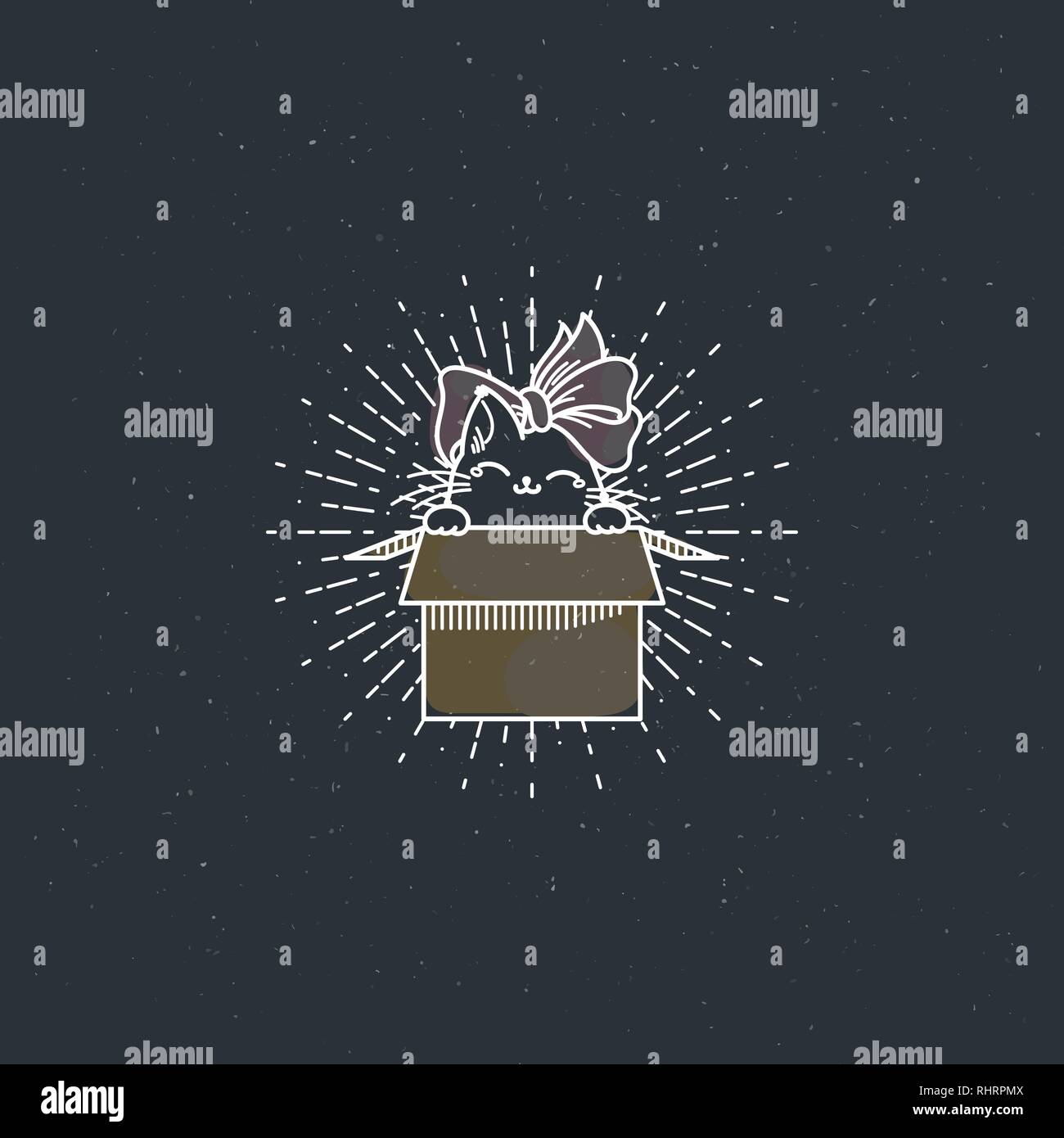Homeless cat sitting in Stock Vector Images - Alamy