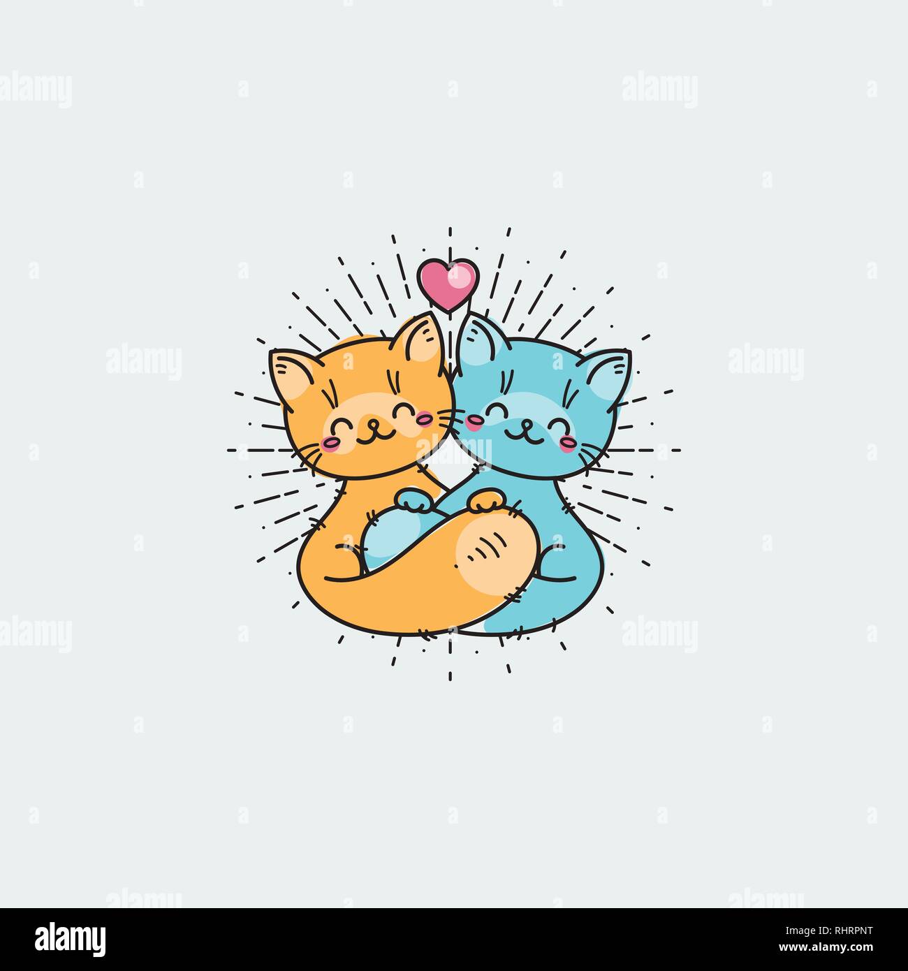 Hugging feline Stock Vector Images - Alamy