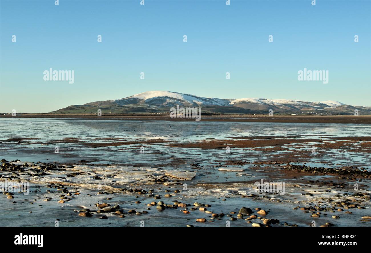 UK Sandscale Haws Nature Reserve, Roanhead Cumbrian Coast. View across ...