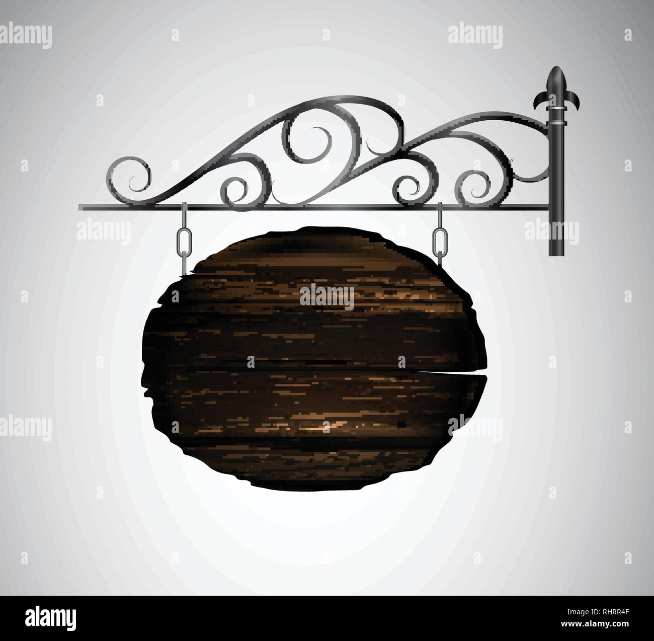 hanging, wooden Board vector, wooden object for text Stock Vector Image ...