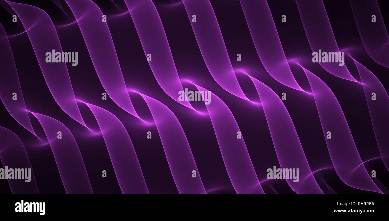 Glowing neon wavy shapes Stock Photo - Alamy