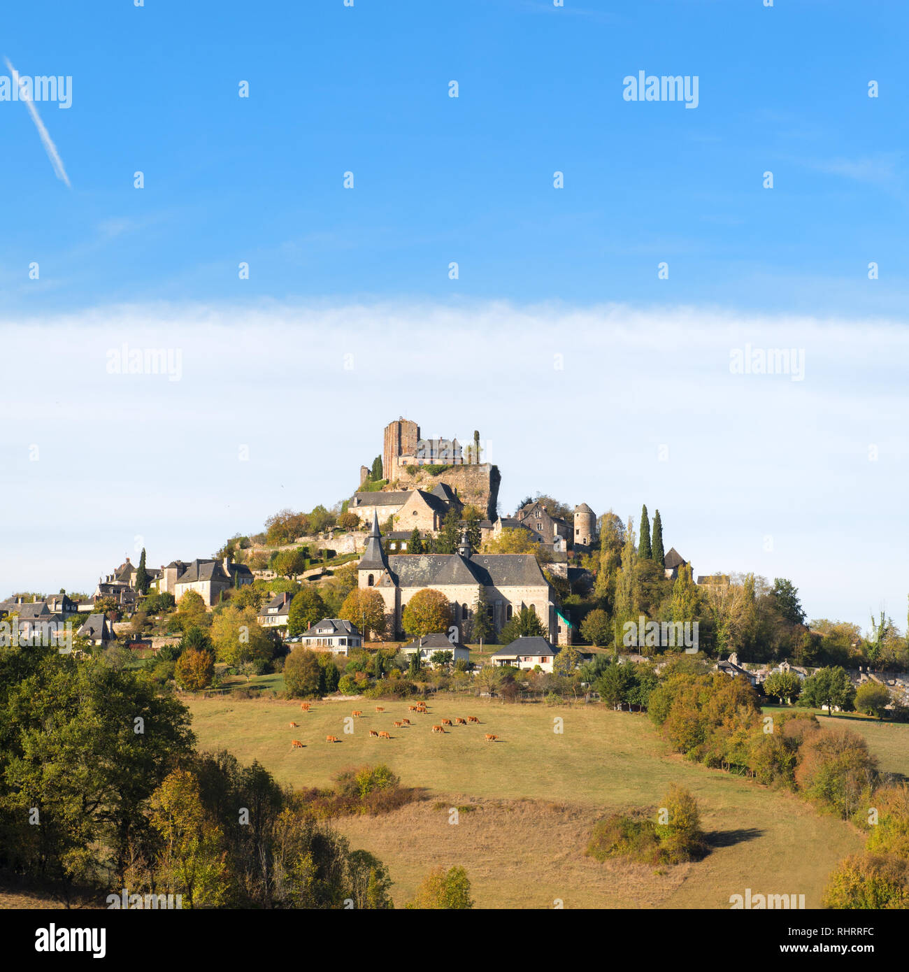 Village Turenne in French Limousin Stock Photo - Alamy