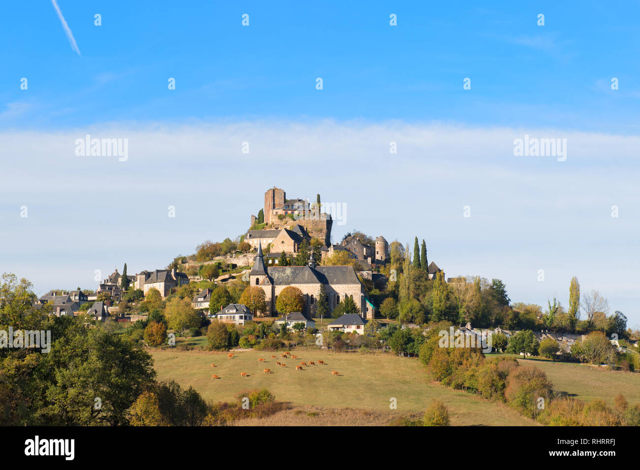 Village Turenne in French Limousin Stock Photo - Alamy