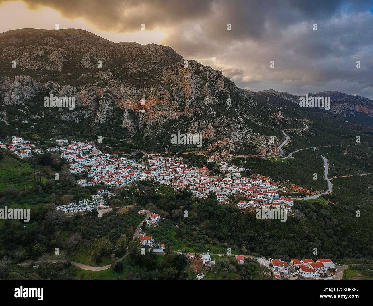 The Historical Byzantine village Velanidia near cape Malea, Greece. In ...