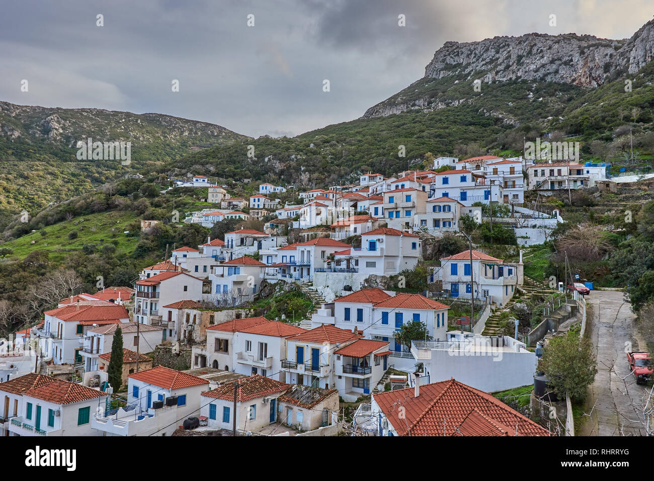 The Historical Byzantine village Velanidia near cape Malea, Greece. In ...