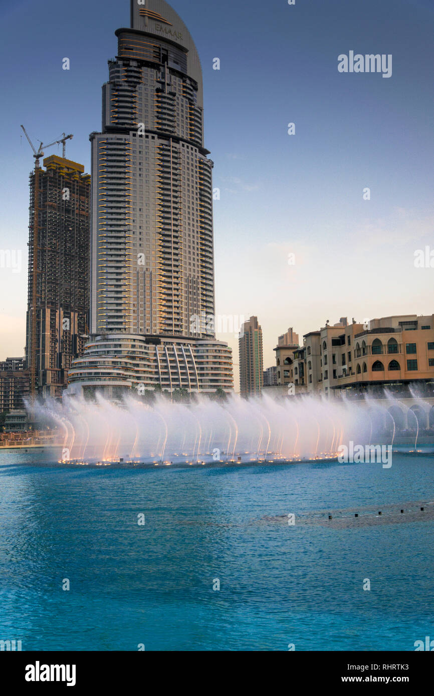 Dubai, united Arab Emirates-02-24-2018: Water and light show at the ...