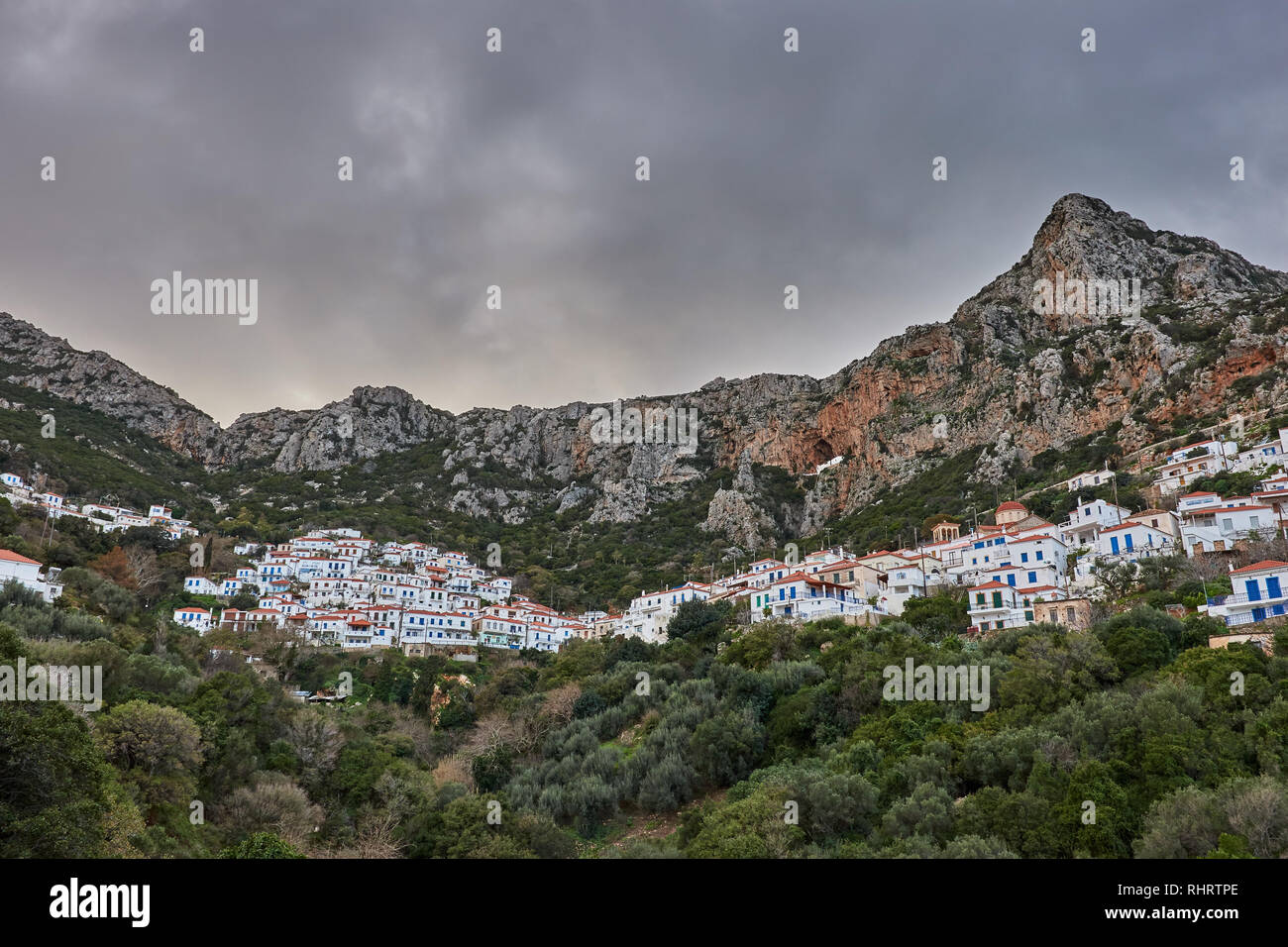 The Historical Byzantine village Velanidia near cape Malea, Greece. In ...