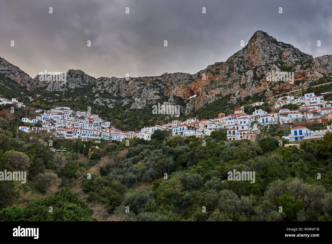 The Historical Byzantine village Velanidia near cape Malea, Greece. In ...