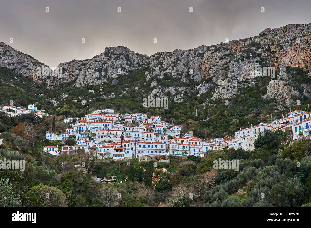 The Historical Byzantine village Velanidia near cape Malea, Greece. In ...