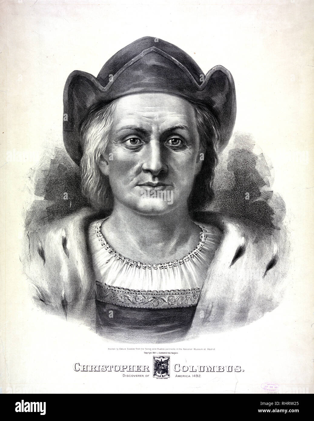 Christopher columbus vintage portrait hi-res stock photography and ...