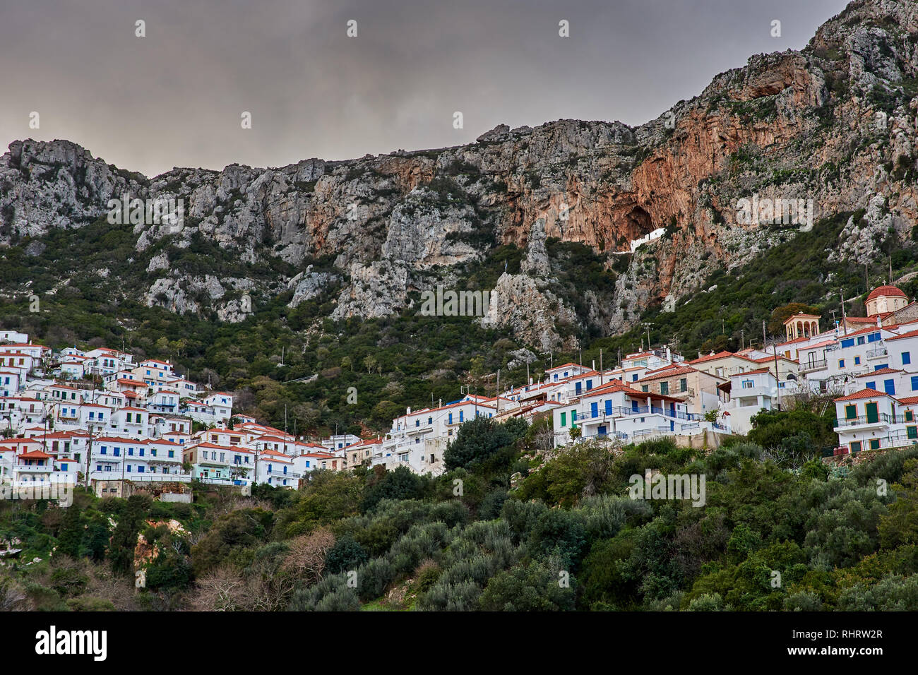 The Historical Byzantine village Velanidia near cape Malea, Greece. In ...