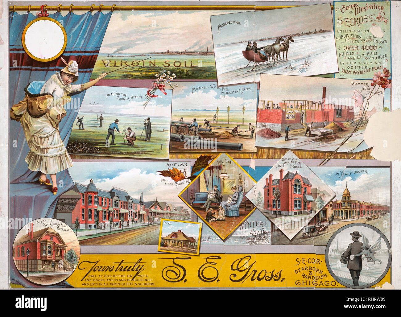 Land advertisement 1800s hi-res stock photography and images - Alamy