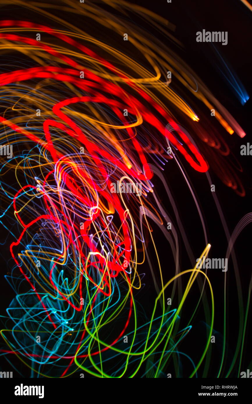 Abstract light painting photography, curves and waves abstract light ...