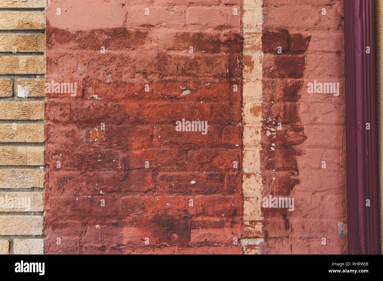 Interestingly patina'd brick wall with texture and variation Stock ...