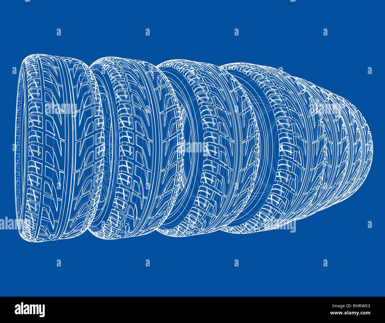 Car tires concept. Vector rendering of 3d Stock Vector Image & Art - Alamy